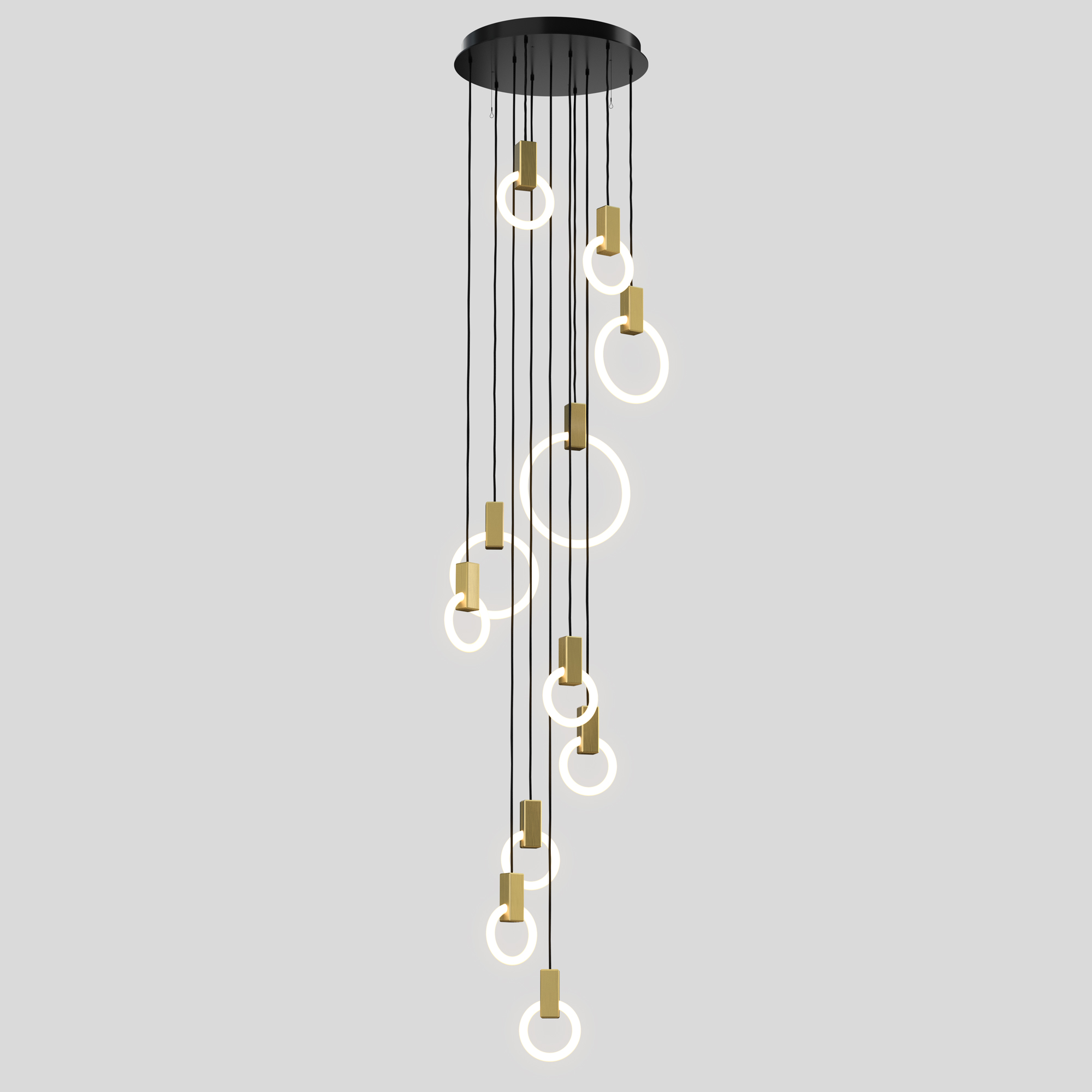 Halo Round Multi Light Pendant by Matthew McCormick | HLMX.R11BRB.1 ...