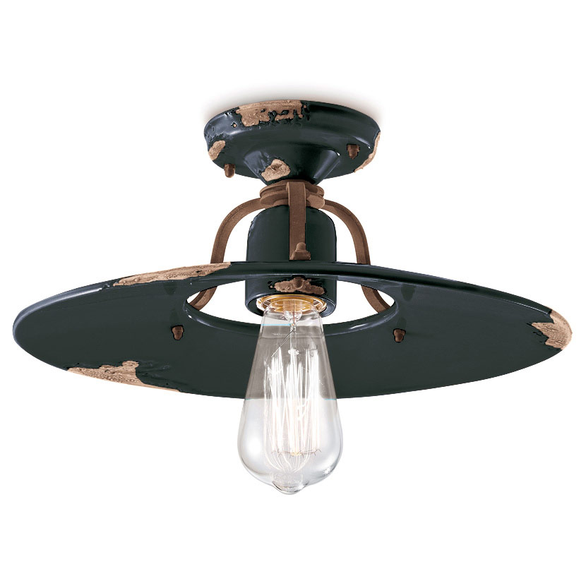 Country Ceiling Light Fixture by Ferroluce | C1445-VIN | FER672494