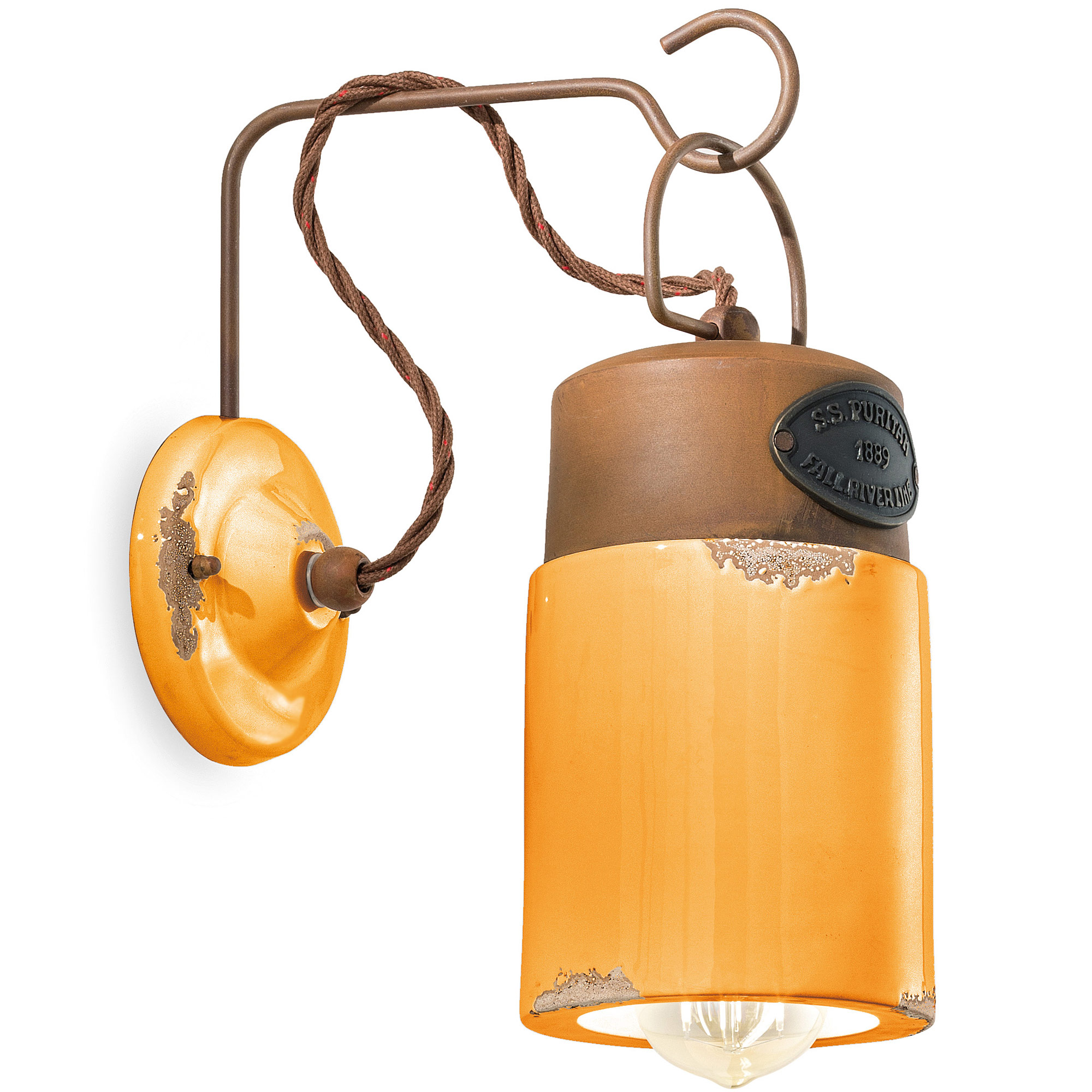 Industrial Cylinder Wall Light by Ferroluce | C1621-VIG | FER672843
