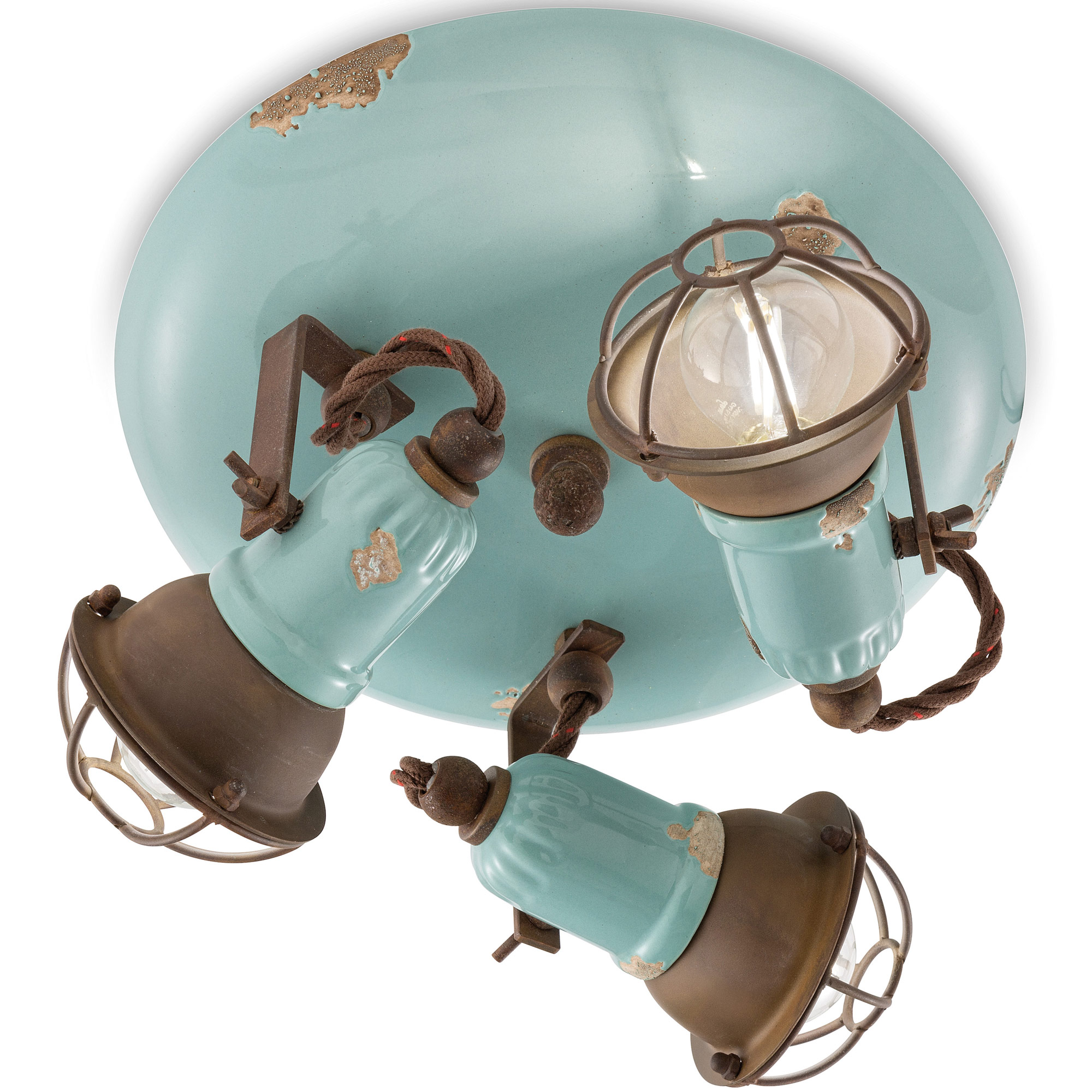 Loft Ceiling Light Fixture by Ferroluce | C1679/1-VIN | FER673008