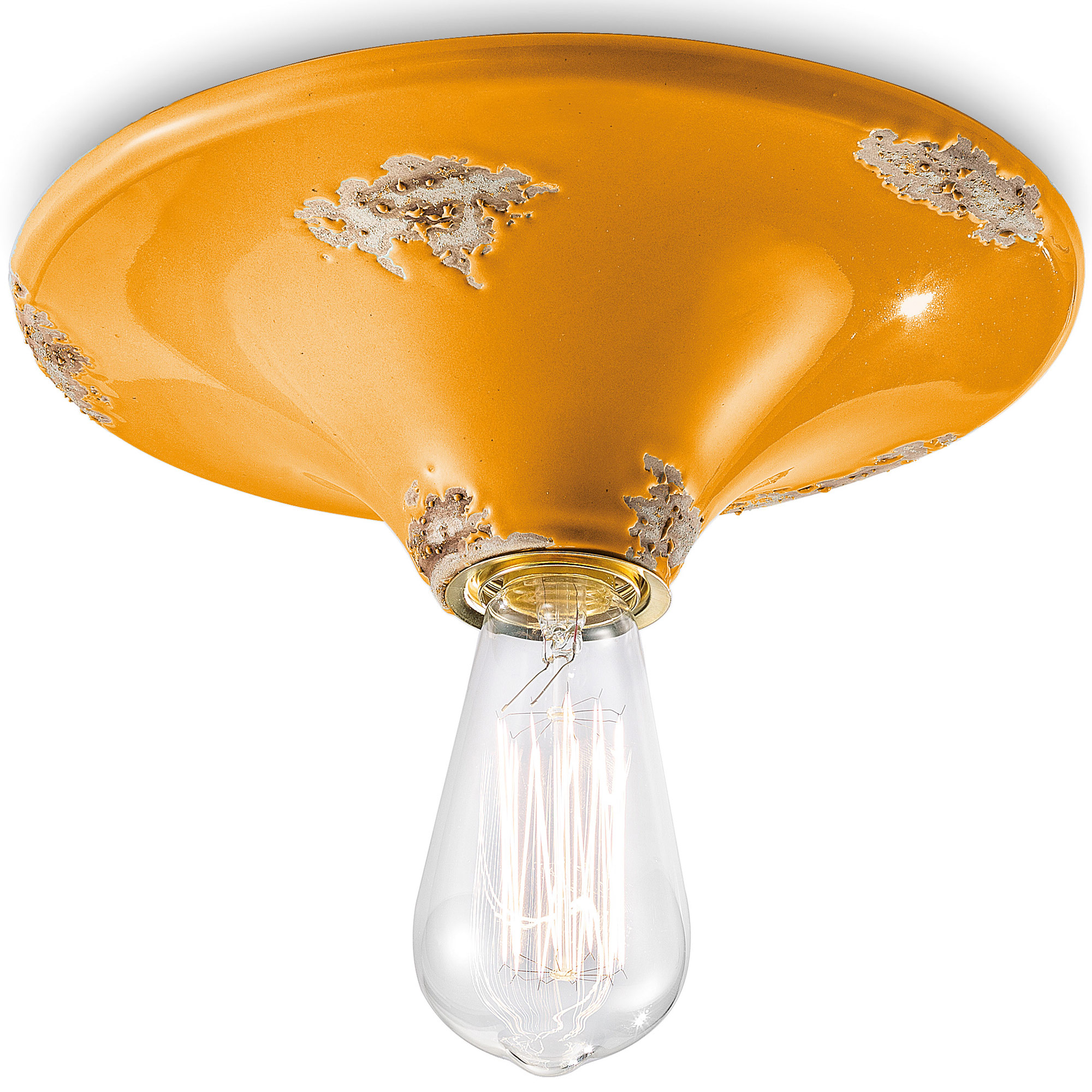 Vintage Round Canopy Ceiling Light Fixture by Ferroluce | C134-VIG ...