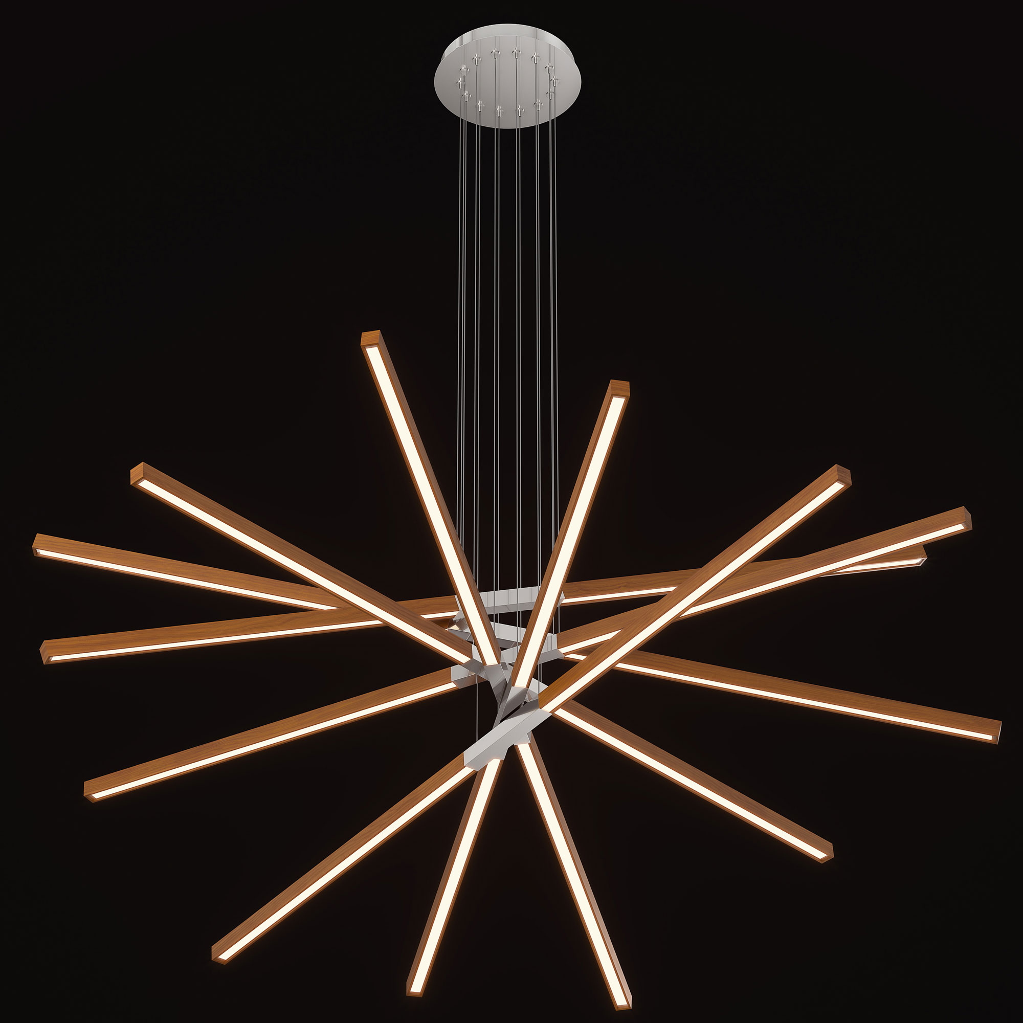 Pix Sticks Tie Stix Wood Suspension with Power by PureEdge Lighting ...