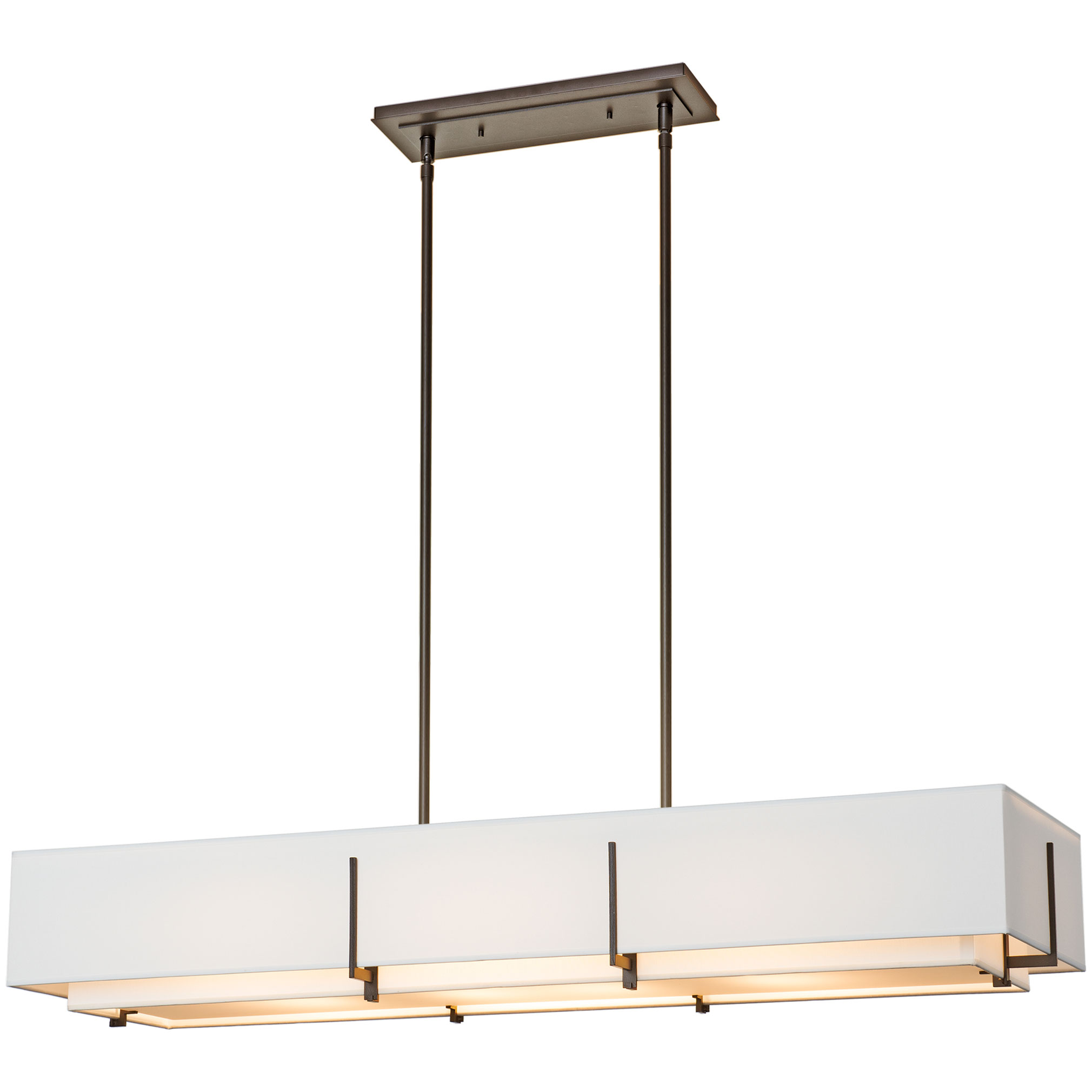 Exos Rectangular Double Shade Pendant by Hubbardton Forge | 139640-2214 ...