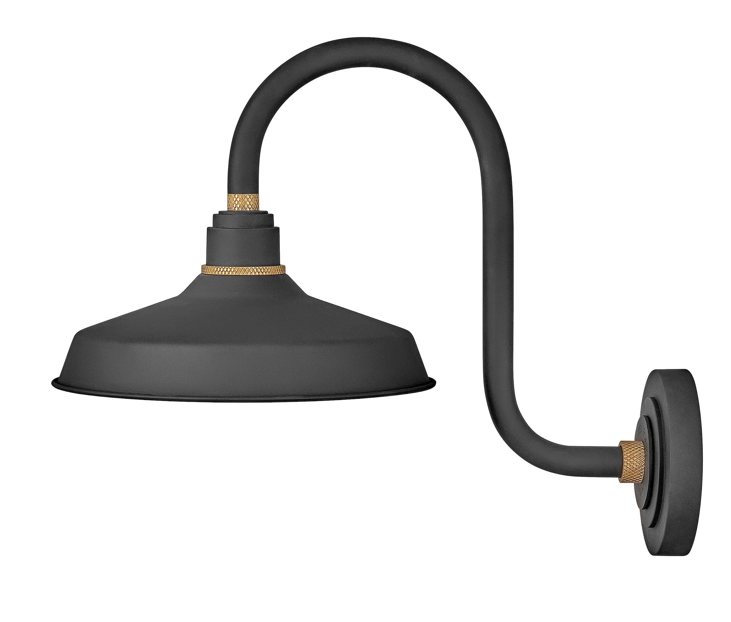 Foundry Outdoor 12 inch Industrial Shade Hook Arm Wall Light by Hinkley ...