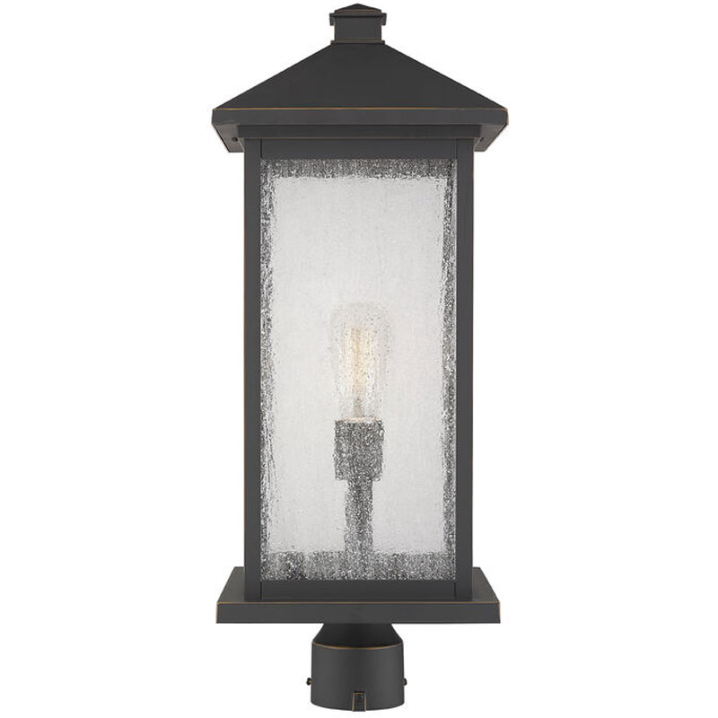 Portland Outdoor Post Light with Round Fitter by Z-Lite | 531PHBXLR-ORB ...