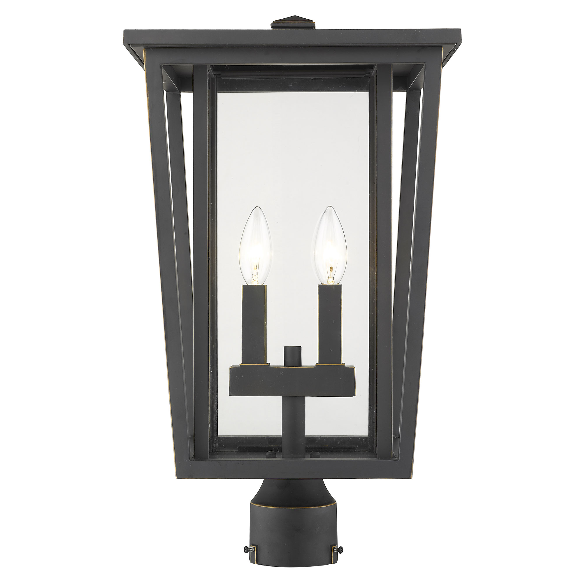 Seoul Outdoor Post Light with Round Fitter by Z-Lite | 571PHBR-ORB ...