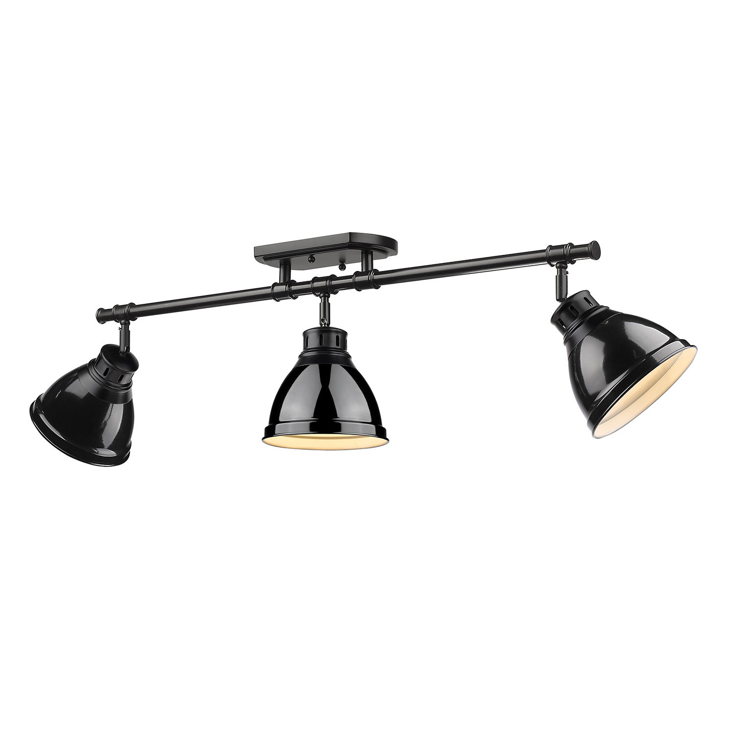Duncan Semi Flush Track Light by Golden Lighting | 3602-3SF BLK-BK ...