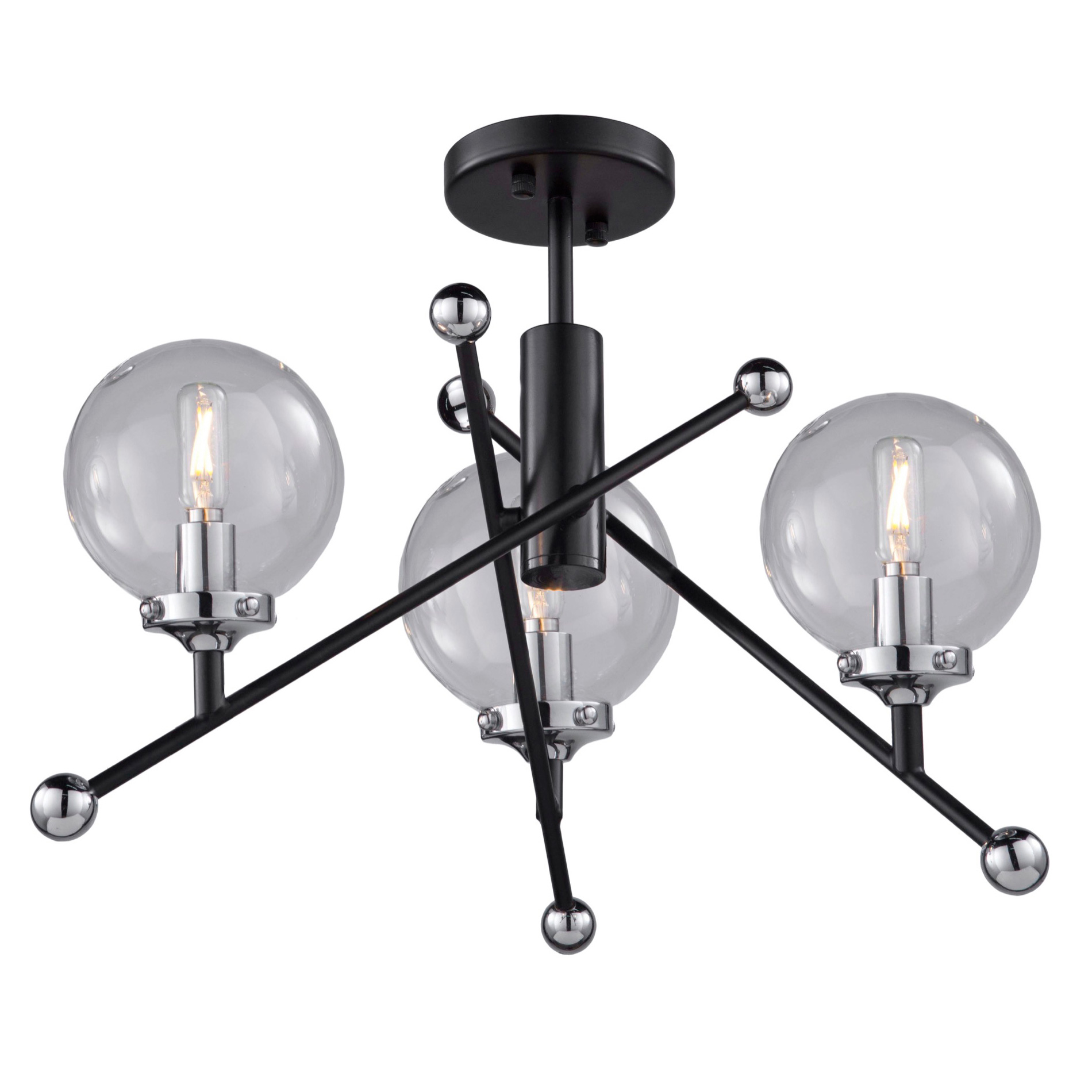 Vero Modo Semi Flush Ceiling Light by Artcraft | AC11433CL | ARC834346