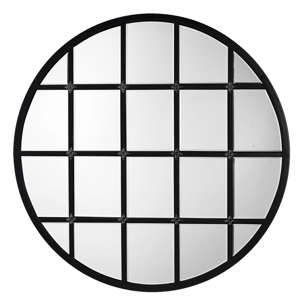 Modern Round Grid Mirror by Jamie Young Company | BL2116-M1
