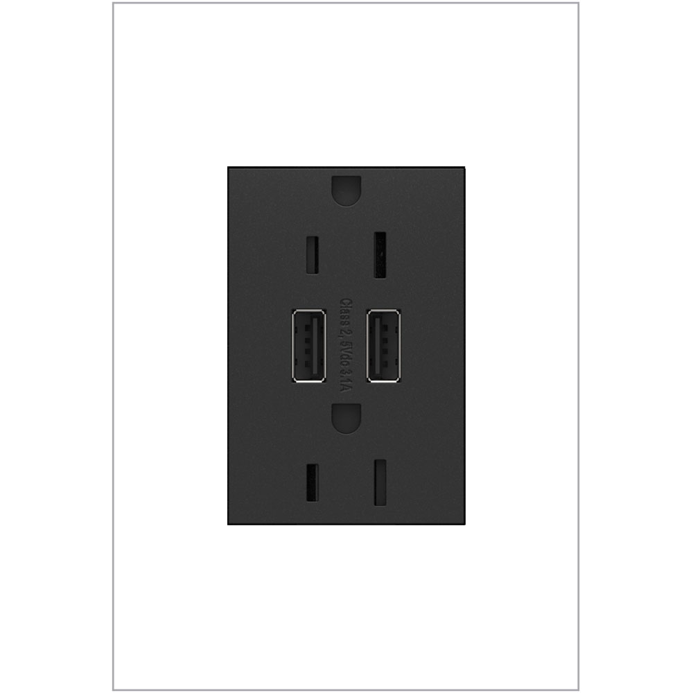Adorne Dual Plus Size USB Outlet by Legrand Adorne | ARTRUSB153G4 ...