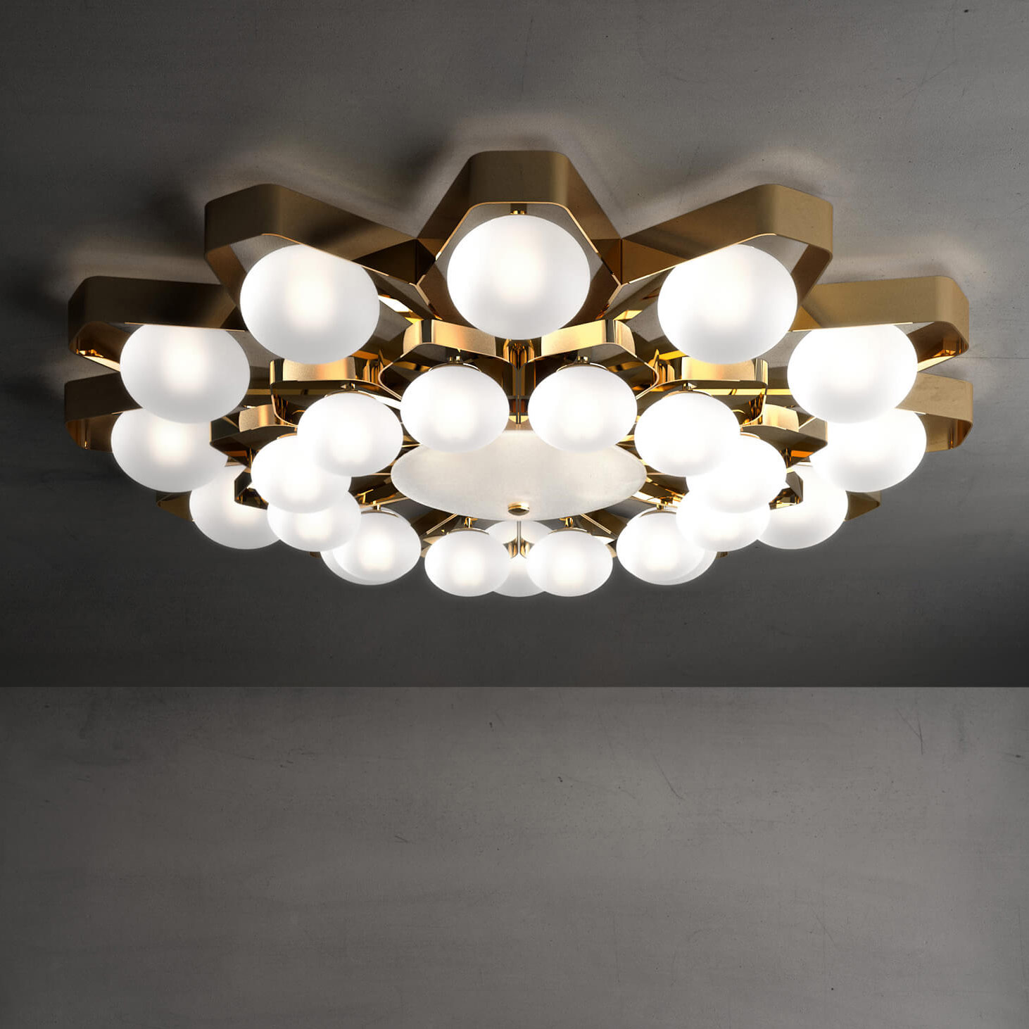 Teo Ceiling Light Fixture by Italamp | 2392/140-SHINYGOLD | ILP872060