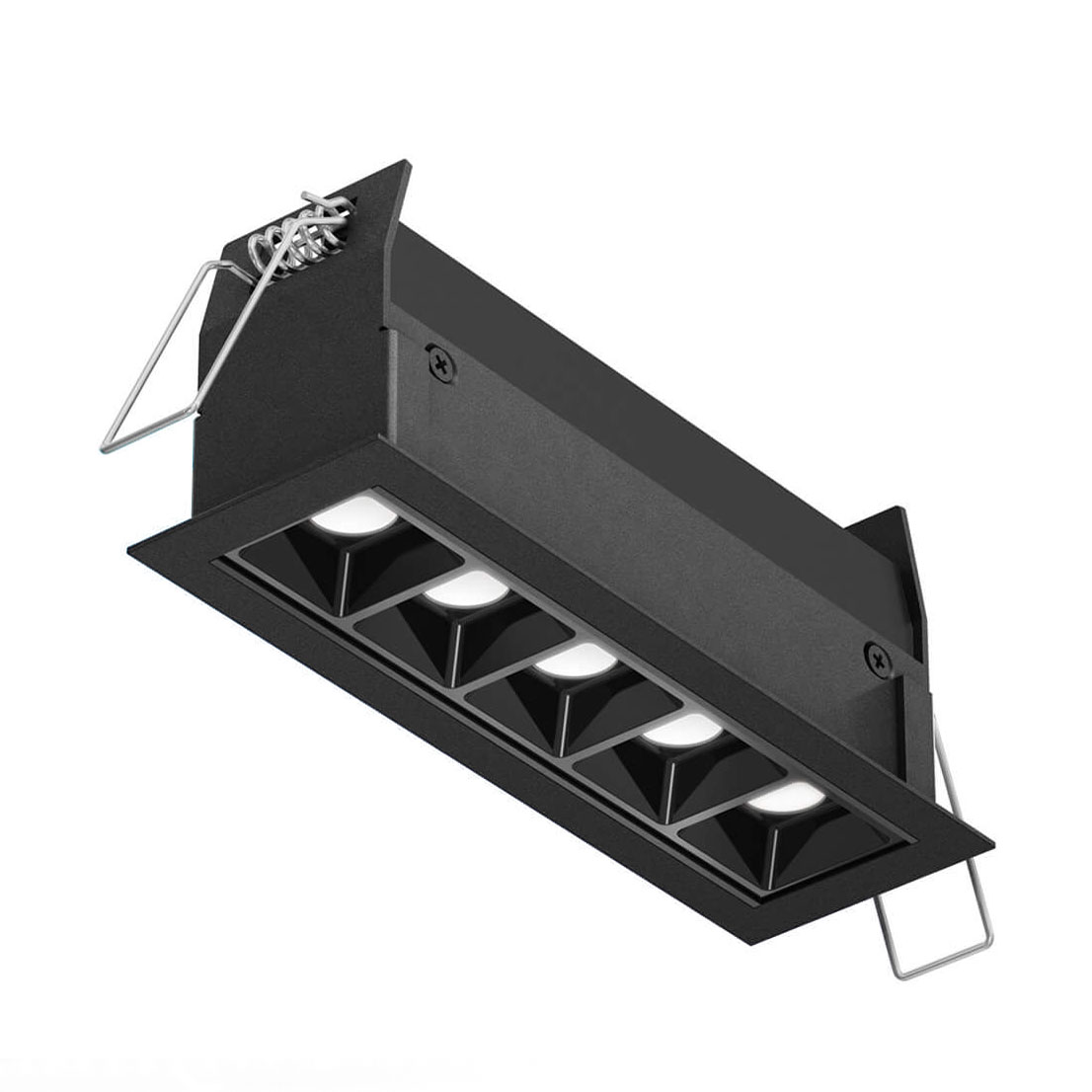 MSL Linear Multi-Light Recessed Downlight by DALS Lighting | MSL5-3K-BK ...
