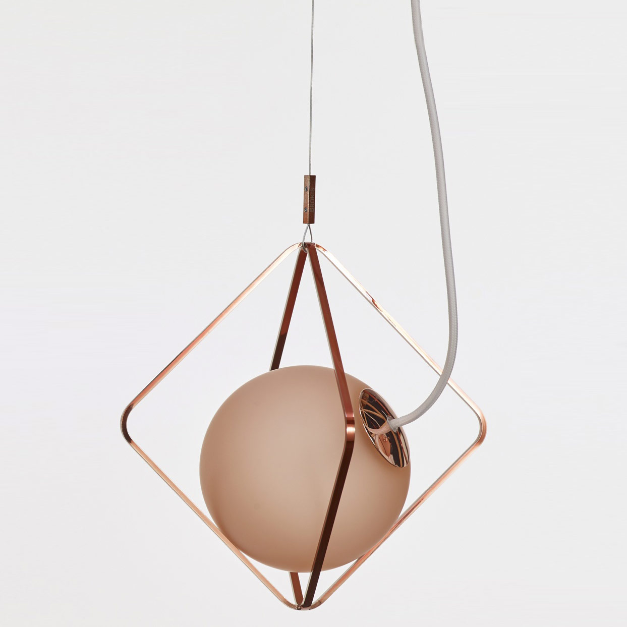 Jack O Lantern Large Pendant by Brokis | PC1082+1097-PINK-CHR-WH ...