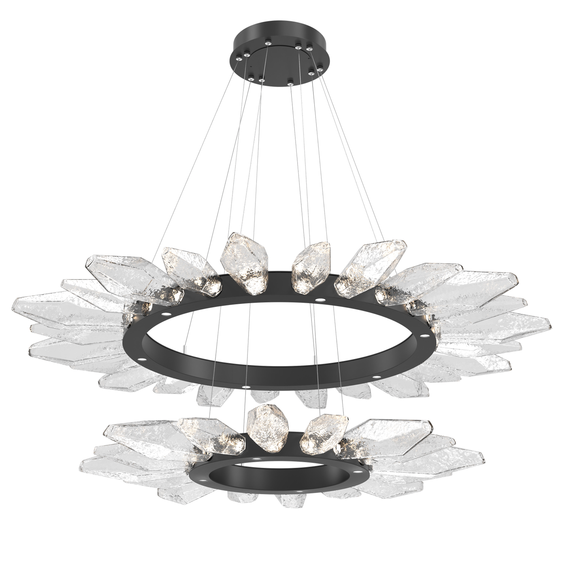 Rock Crystal Two Tier Radial Ring Pendant by Hammerton Studio | CHB0050 ...