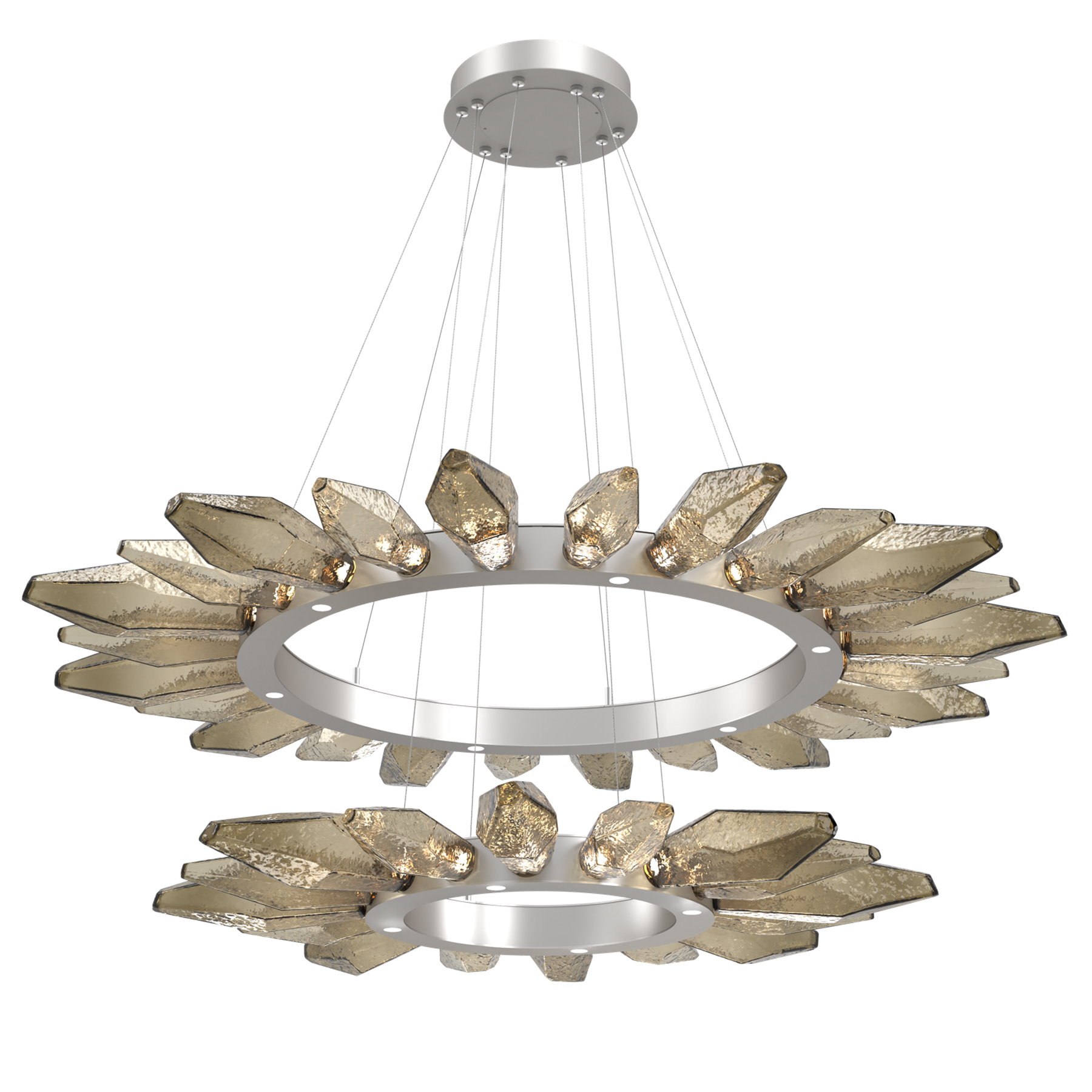Rock Crystal Two Tier Radial Ring Pendant by Hammerton Studio | CHB0050 ...
