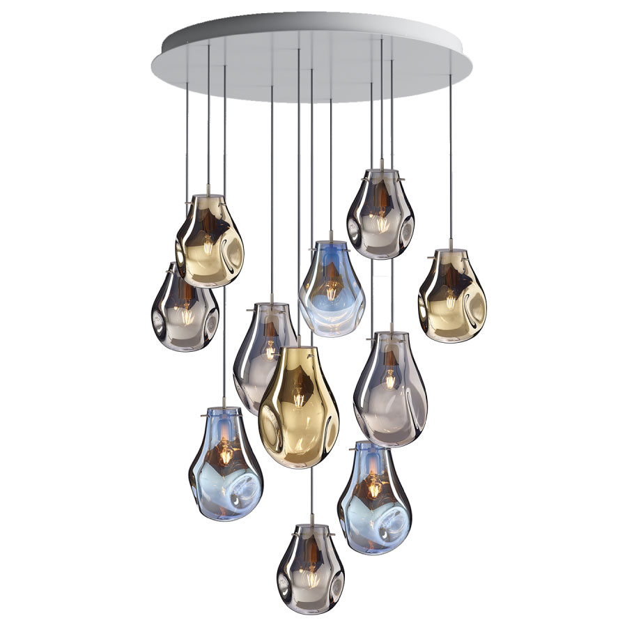 Soap Multi Light Chandelier by Bomma | SOAP-CHAN-11-RN-GD/BL/SL | BOM897211
