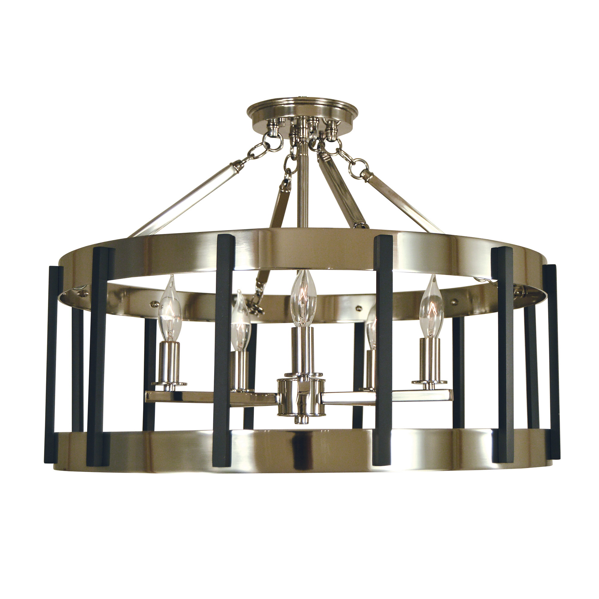 Pantheon Ouvert Semi Flush Ceiling Light by Framburg | F-4666 SP/PN ...