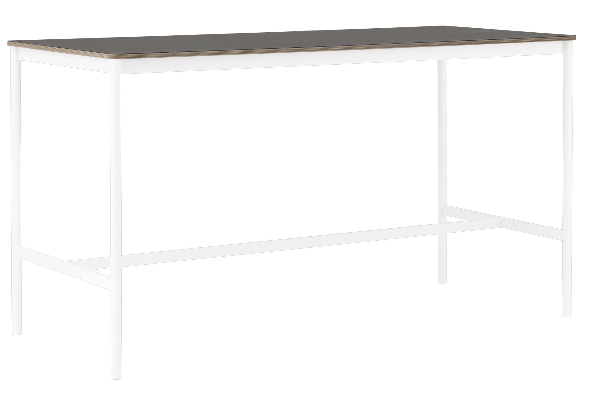 Base High Table by Muuto | MBHTR753441ONWHITBLCKPLY | MUU902886