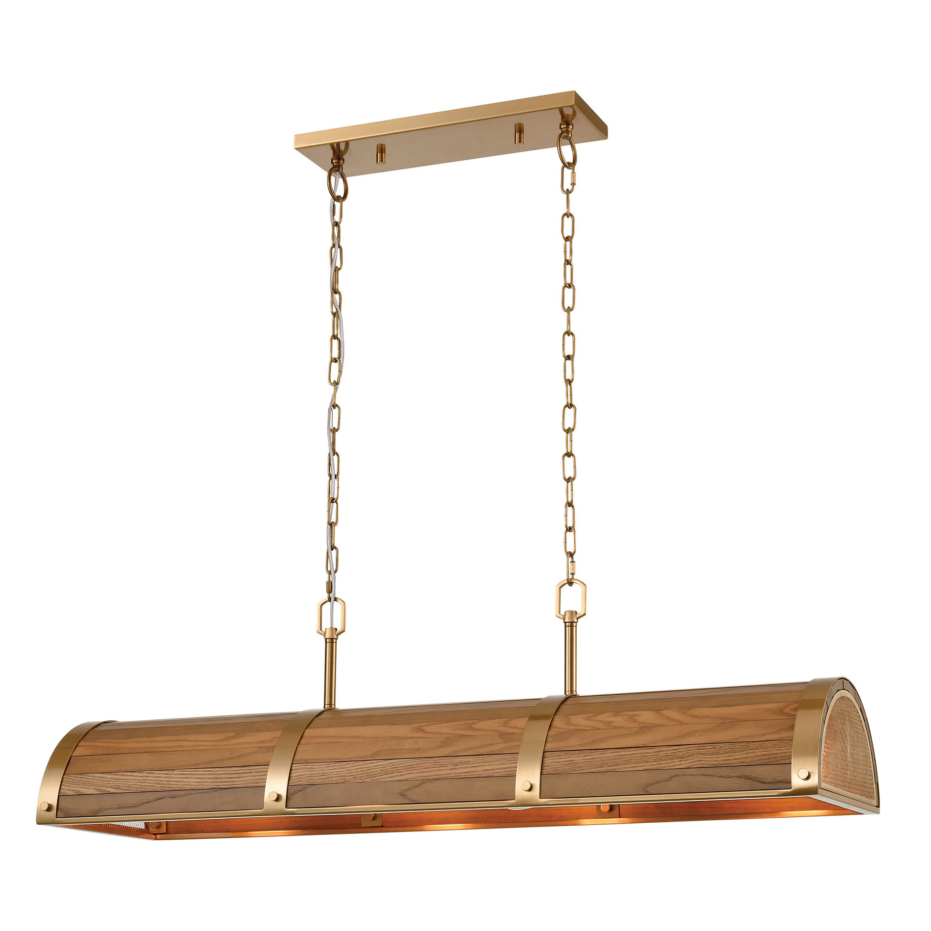 Wooden Barrel Linear Pendant by Elk Lighting | 33375/4