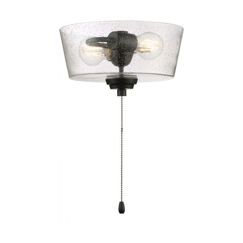 Universal Seeded Glass Fan Light Kit by Craftmade | LK2802-FB-LED ...