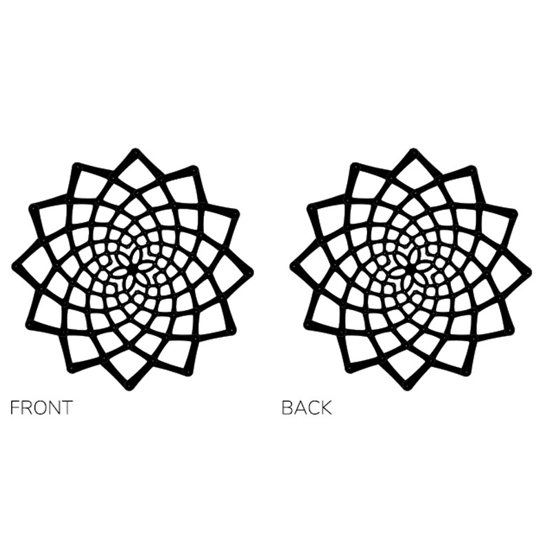 Sunflower Sconce Shade by David Trubridge | SUN-0900-BLK-BLK-ASM-PAK ...