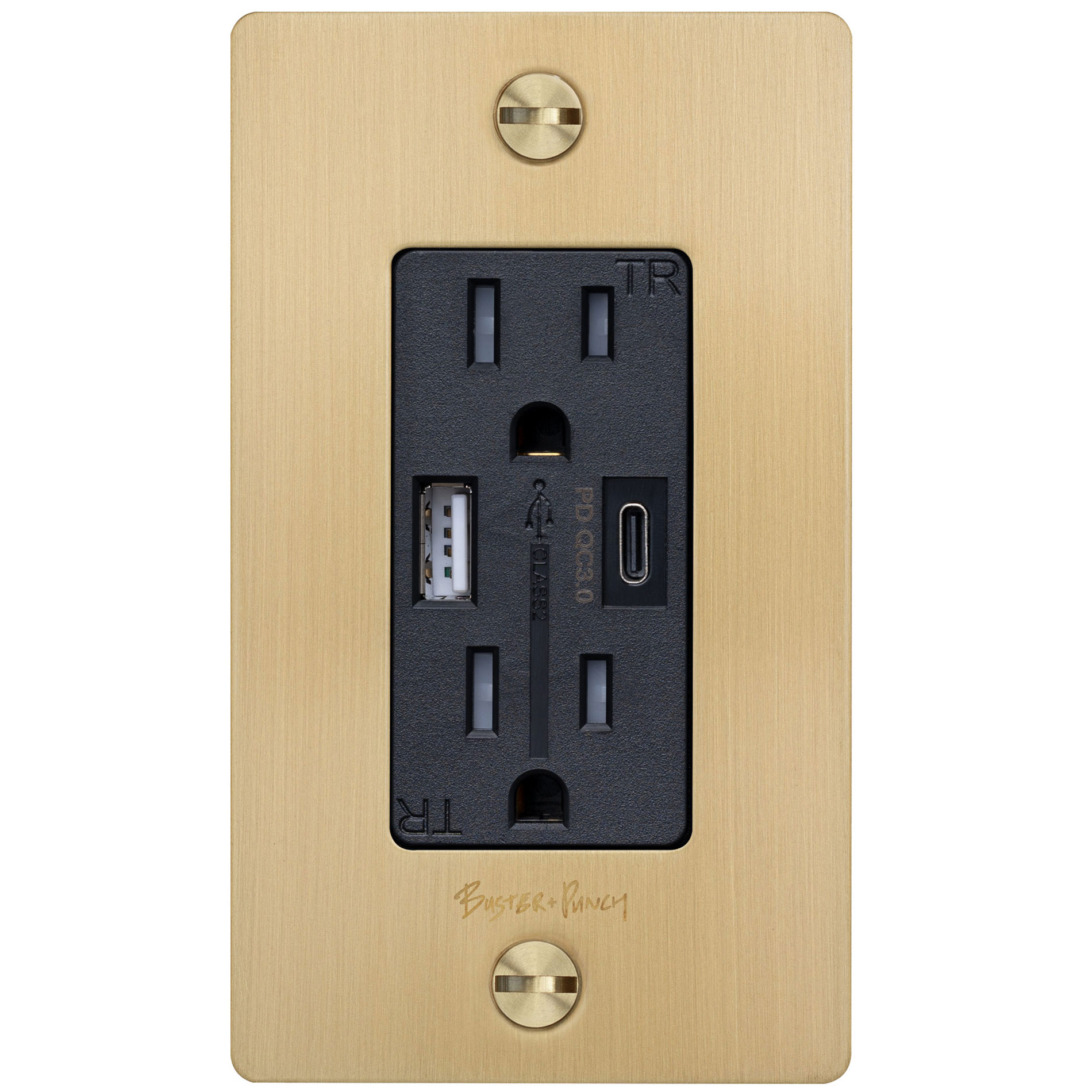 Buster + Punch Complete Metal USB-A+C Duplex Outlet by Buster + Punch ...