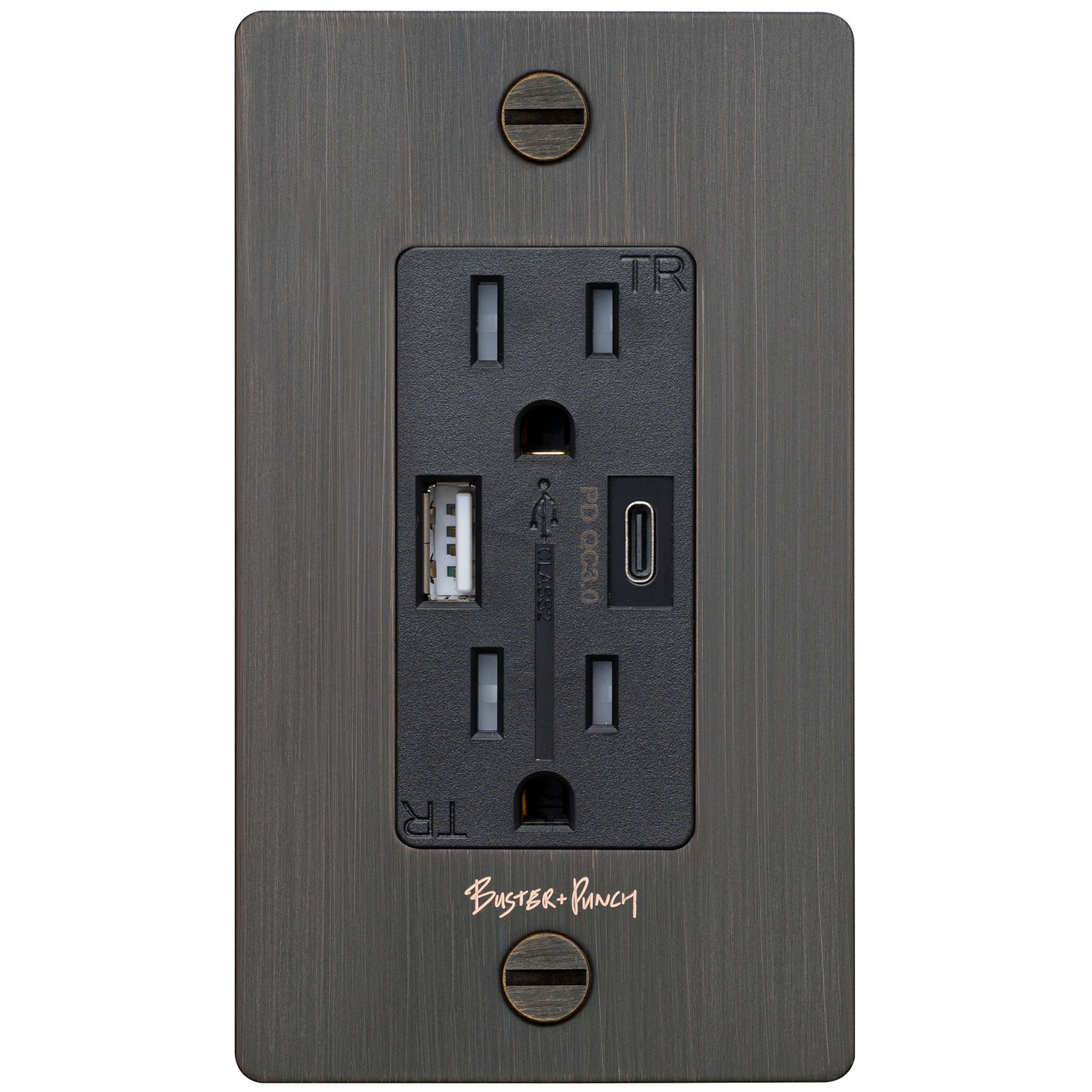 Buster + Punch Complete Metal USB-A+C Duplex Outlet by Buster + Punch ...