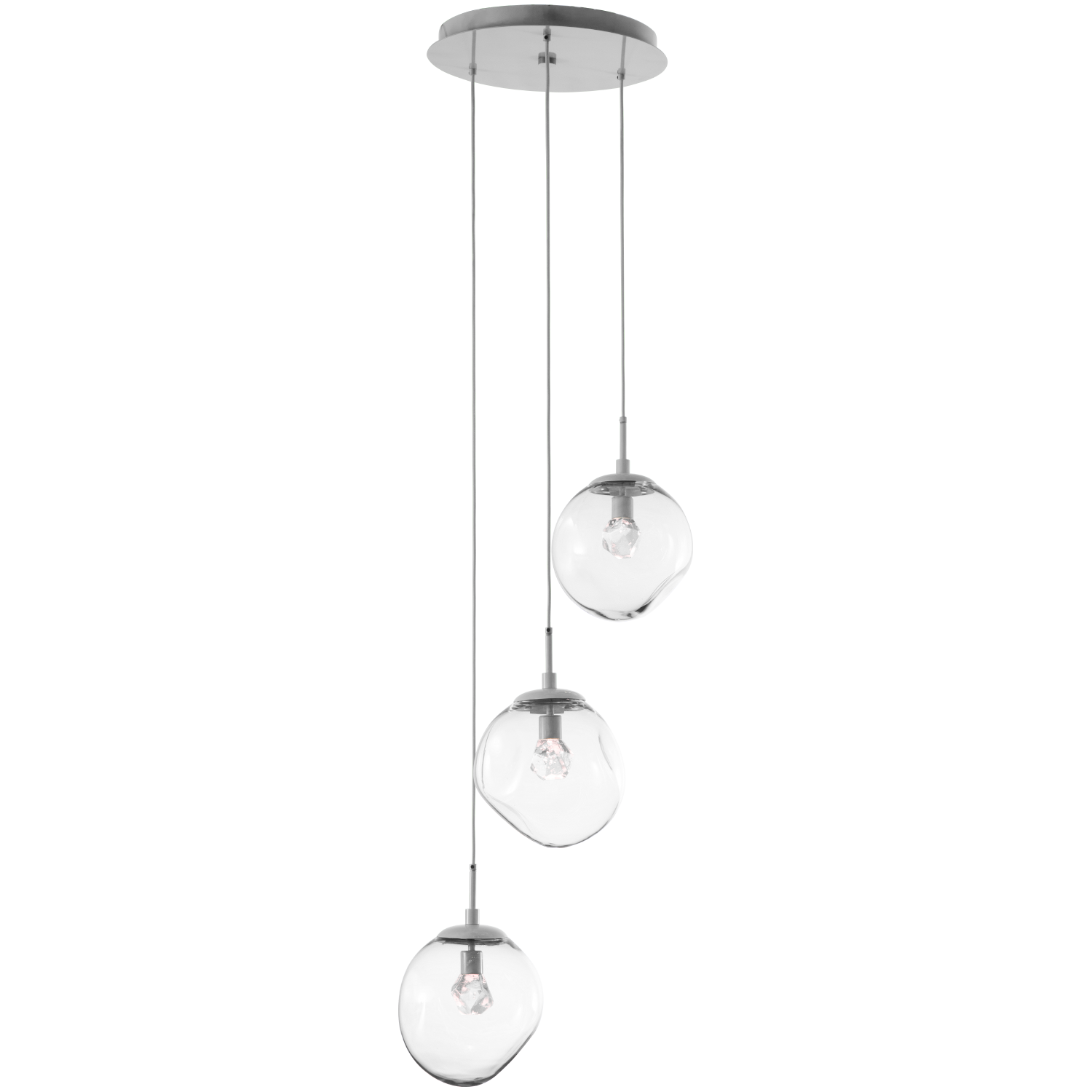 Aster Gem Round Multi Light Pendant by Hammerton Studio | CHB0066-03-BS-ZC-C01-L1 | HMR932678