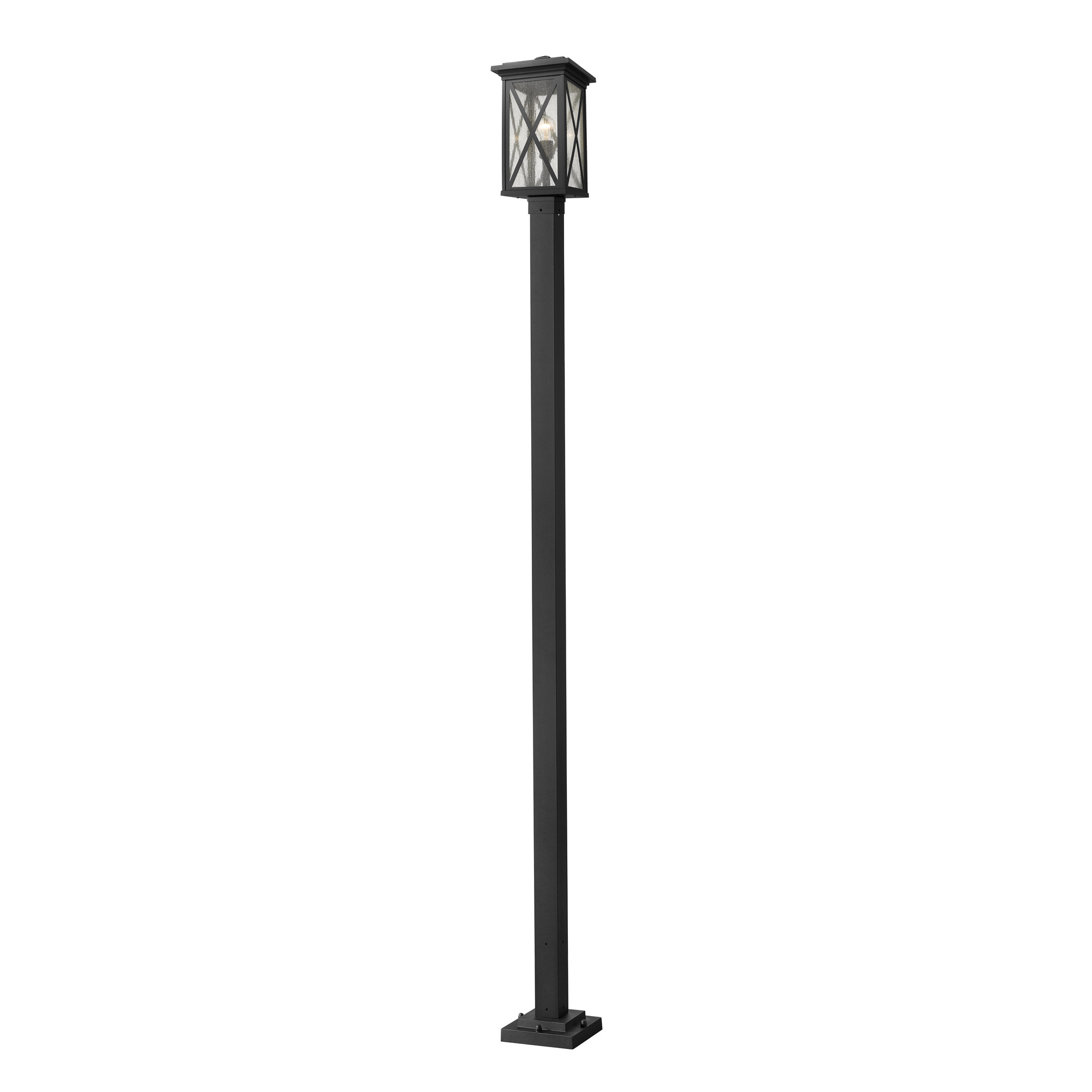 Brookside Outdoor Post Light with Square Post/Stepped Base by Z-Lite ...
