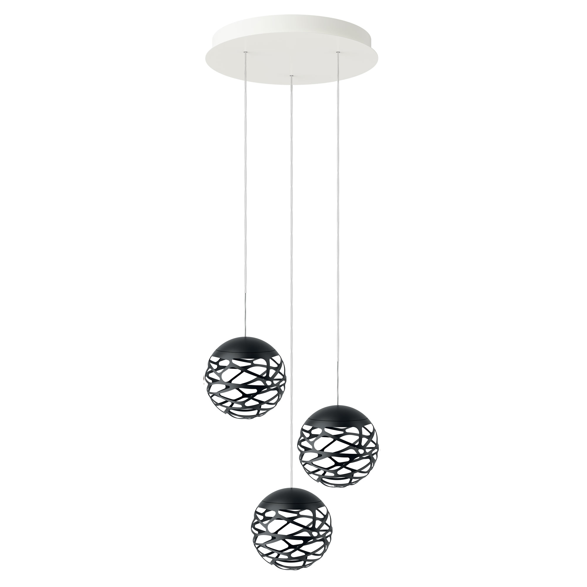 Kelly Cluster Round Multi Light Pendant by LODES | LC-KELLY-RND-3-BLK ...