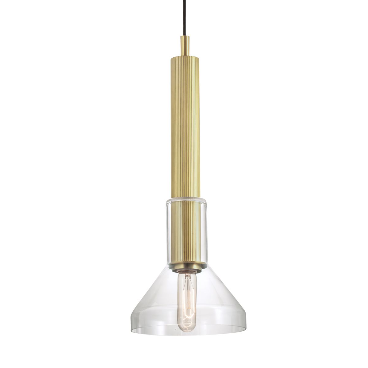 Funnel Pendant by Norwell Lighting | 5386-SB-CL | NRW961473