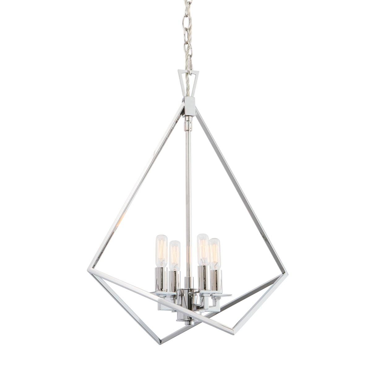 Trapezoid Chandelier by Norwell Lighting | 5388-PN-NG | NRW961475