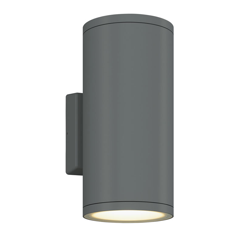 Outdoor Cylinder 6 inch Up and Down Wall Light by Bruck | EXT/6UD/24/SV ...