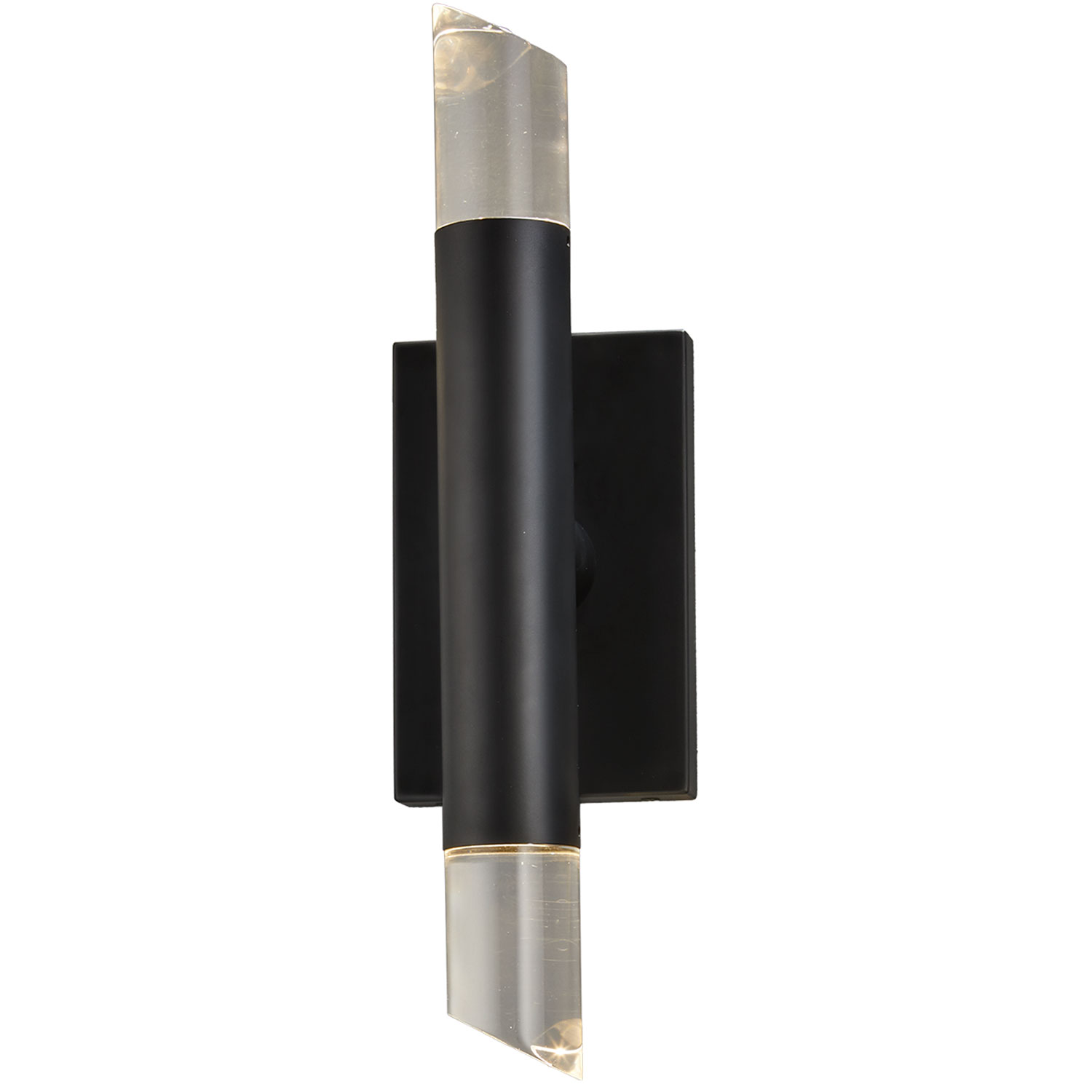 Kyber Wall Sconce by Justice Design | ACR-8842-CLER-MBLK | JUS969375