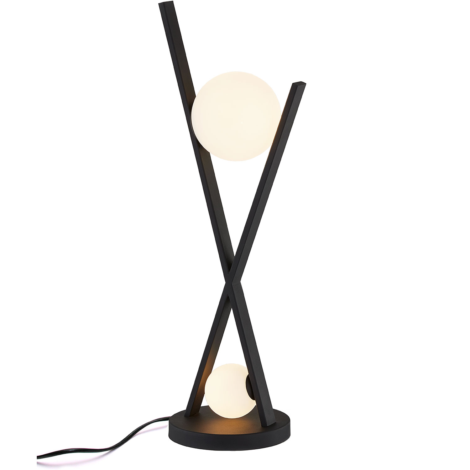 Stix Table Lamp by Justice Design | FSN-4010-OPAL-MBLK