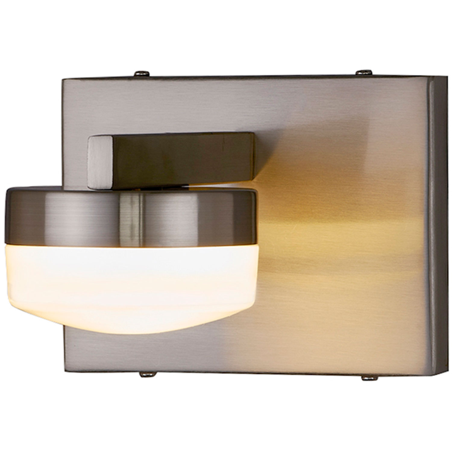Puck Wall Sconce by Justice Design | FSN-8991-OPAL-NCKL