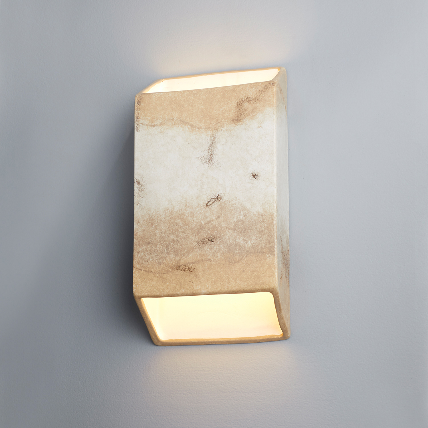 Ceramic Tapered Rectangle Outdoor Wall Sconce by Justice Design | CER ...