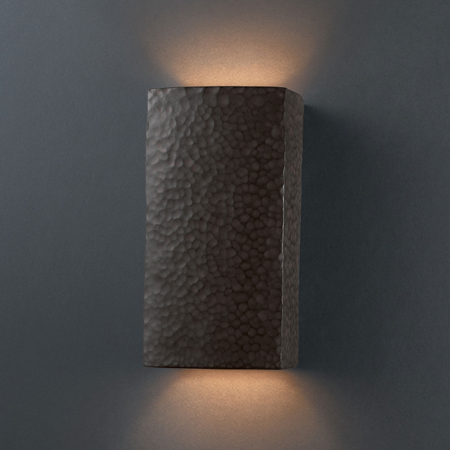 Ceramic Tall Outdoor Wall Sconce by Justice Design | CER-5915W-HMIR ...